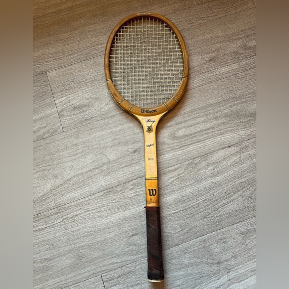Wilson | Other | Wilson Classic Wooden Tennis Racket With Brown Handle ...